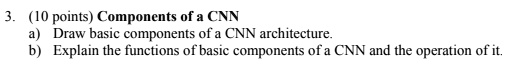 SOLVED: (10 points) Components of a CNN Draw basic components of a CNN ...