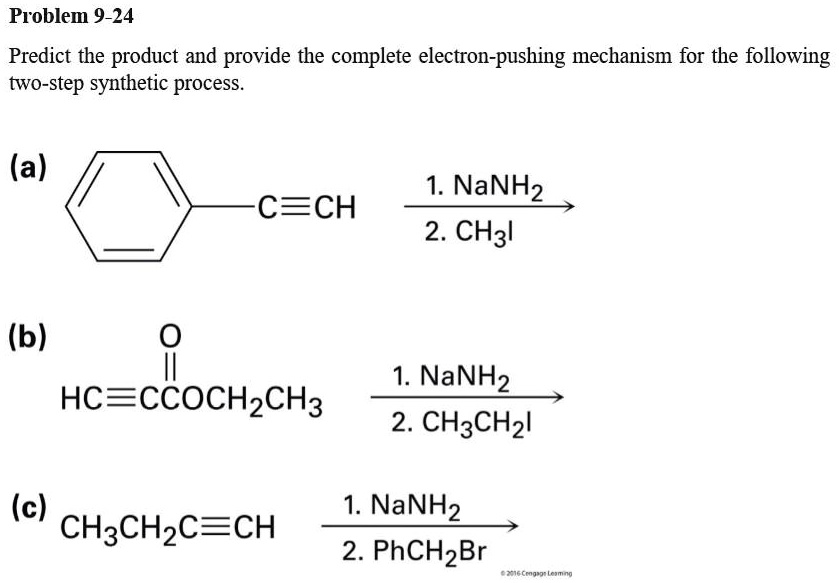 SOLVED: Problem 9-24: Predict the product and provide the complete ...