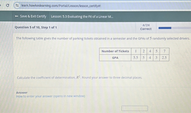 karn hawkeskarning,comportal/Lesson/keswoncertfya! thue bo brit certily Lesen: 5.3 Evaluang the ...