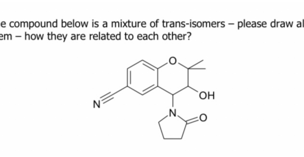 e compound below is a mixture of trans-isomers - please draw al em ...