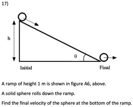 17 0 final initial a ramp of height 1 m is shown in figure a6above a ...