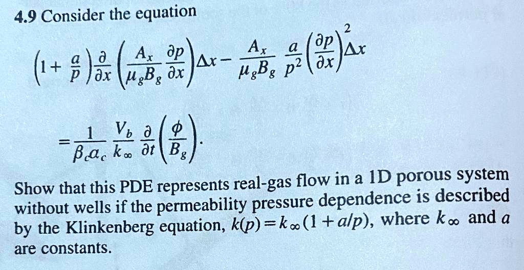 SOLVED: 4.9 Consider the equation A, Ax a (2)4 (1+ 9 ) d)ar VgBg VgB g ...