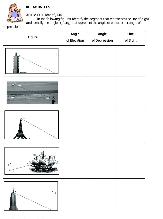 III. ACTIVITIES ACTIVITY 1. Identify Me! In the following figures, identify the segment that ...