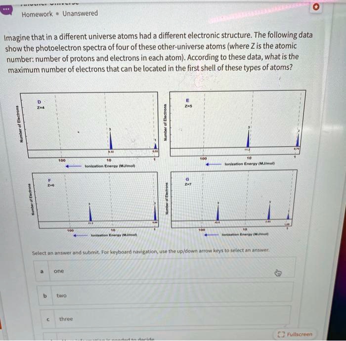 homework unanswered imagine that in a different universe atoms had ...