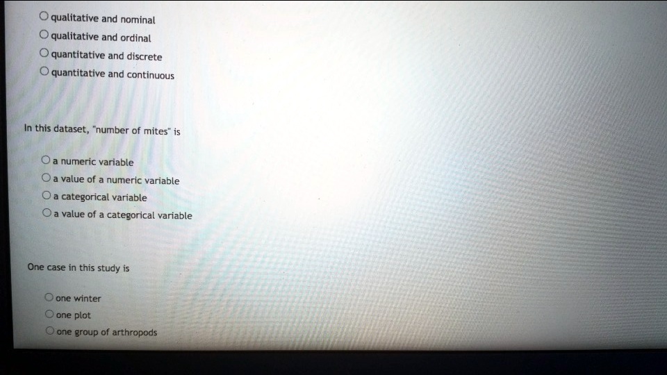 qualitative and nominal qualitative and ordinal quantitative and ...