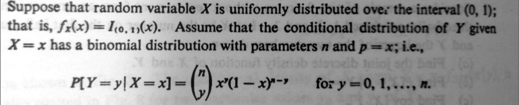SOLVED: Suppose that the random variable X is uniformly distributed ...