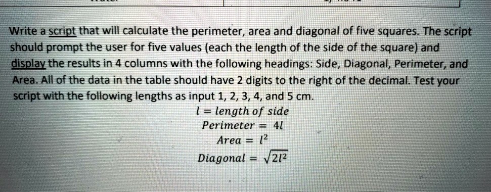 SOLVED: complete using matlab and show steps Write a script that will ...