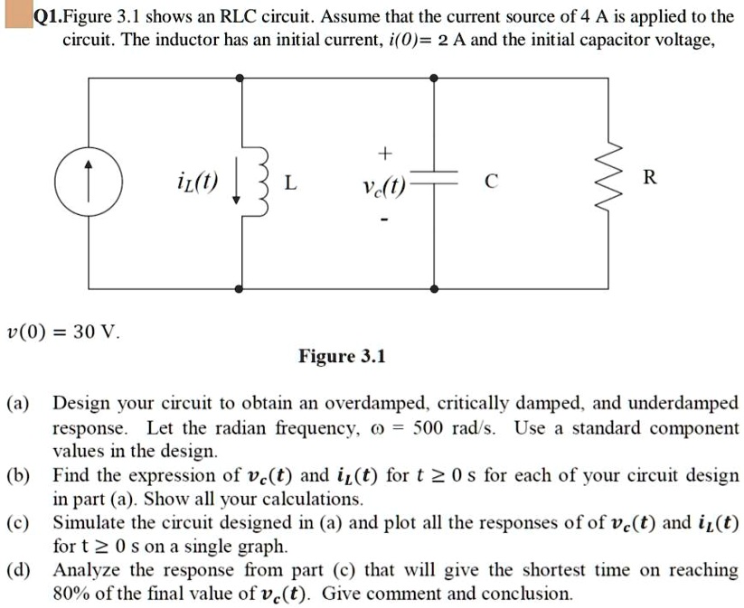 q1figure 31 shows an rlc circuit assume that the current source of 4 a ...