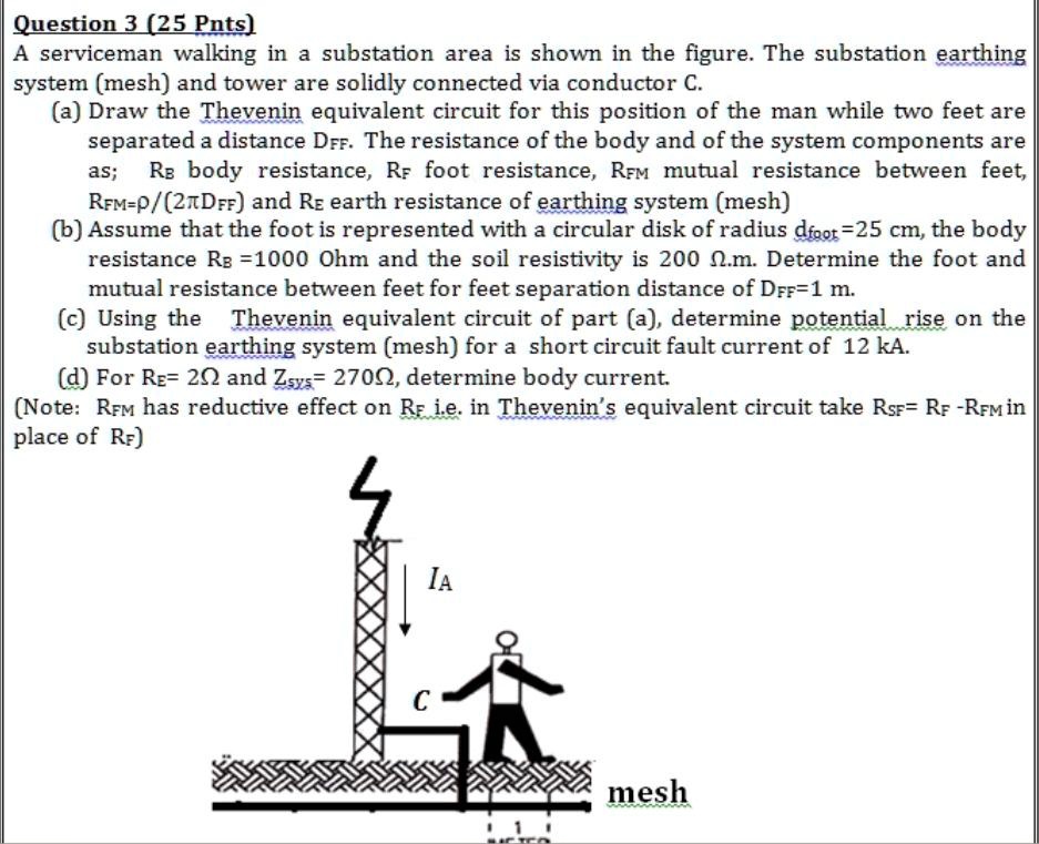 question 325 pnts a serviceman walking in a substation area is shown in ...