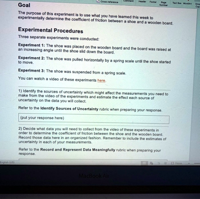 SOLVED: The purpose of this experiment is to use what you have learned ...