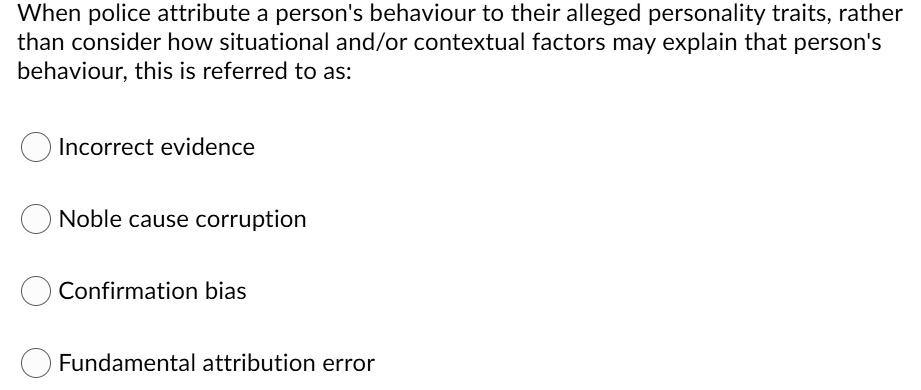 When police attribute a person's behaviour to their alleged personality ...