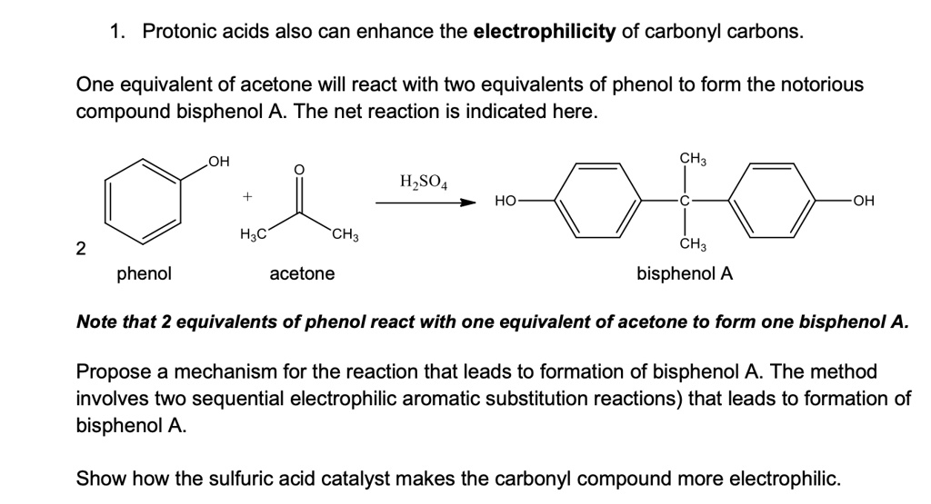 1. Protonic acids also can enhance the electrophilicity of carbonyl ...