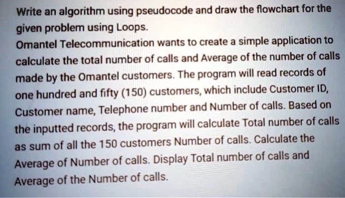 Solved Write An Algorithm Using Pseudocode And Draw The Flowchart For The Given Problem Using 5560