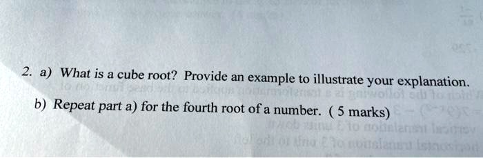 a what is a cube root provide an example to illustrate your explanation ...