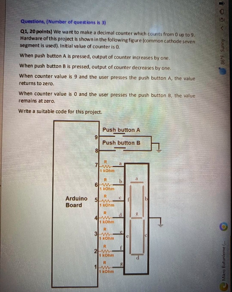 SOLVED: Texts: Questions: (Number of questions is a) Q1, 20 points) We want to make a decimal ...