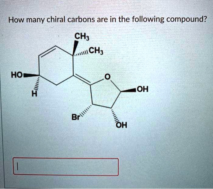 How many chiral carbons are in the following compound ch chs...
