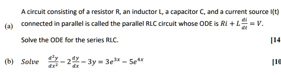 SOLVED: circuit consisting of resistor R, an inductor L, capacitor C ...