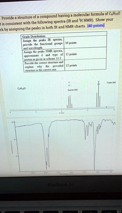 compound having molecular formula of c hjoo provide structure of ir and ...