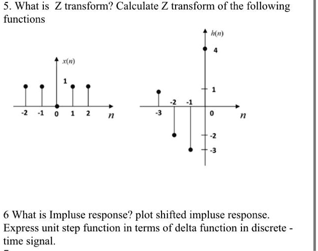 SOLVED: 5. What is Z transform? Calculate Z transform of the following ...