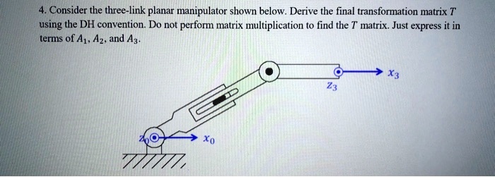 Consider the three-link planar manipulator shown below. Derive the ... Consider the three-link planar manipulator shown below. Derive the ...