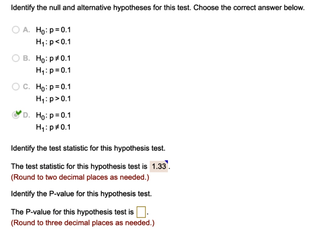 SOLVED: Identify the null and alternative hypotheses for this test ...