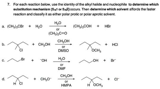 SOLVED: Help please! :) 7. For each reaction below, use the identity of ...
