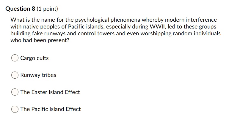 SOLVED: Question 8 (1 point) What is the name for the psychological ...