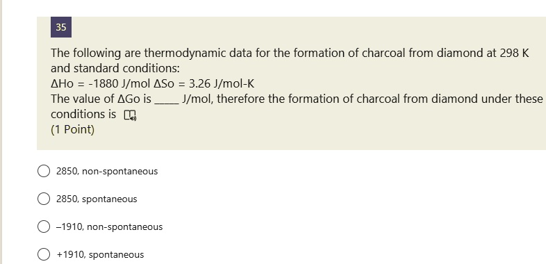 SOLVED: The following are thermodynamic data for the formation of ...
