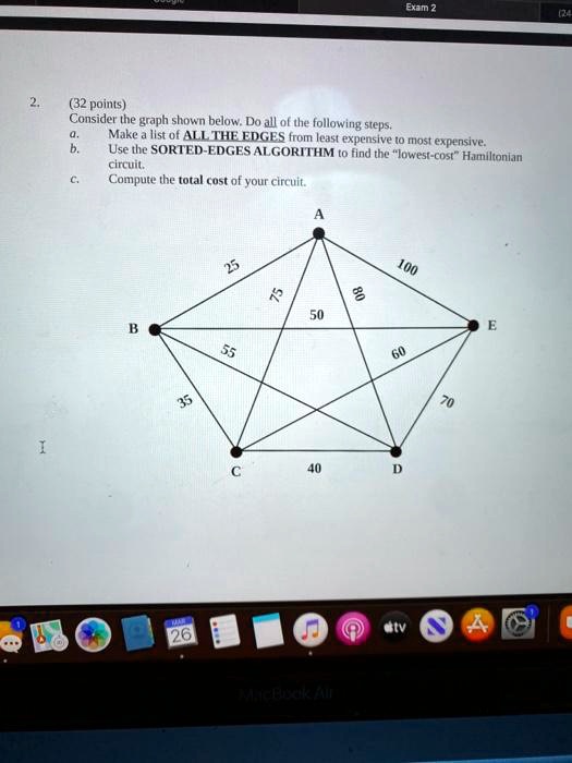 SOLVED: Text: (32 points) Consider the graph shown below. Do all of the following steps: Make a ...