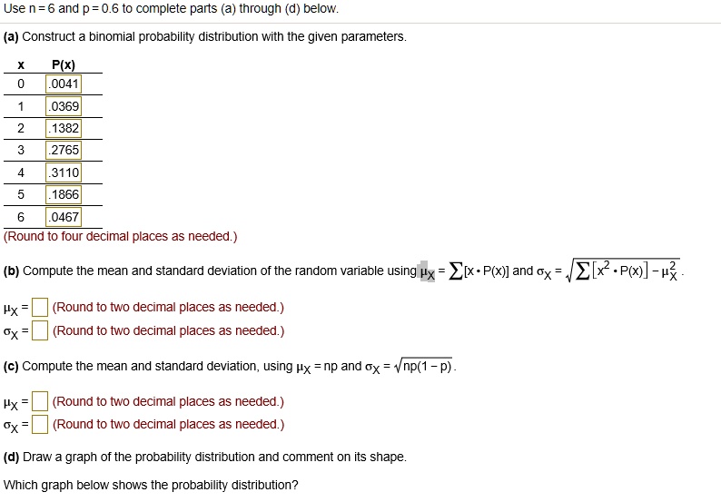 Solved Text Use N 6 And P 0 6 To Complete Parts A Through D Below