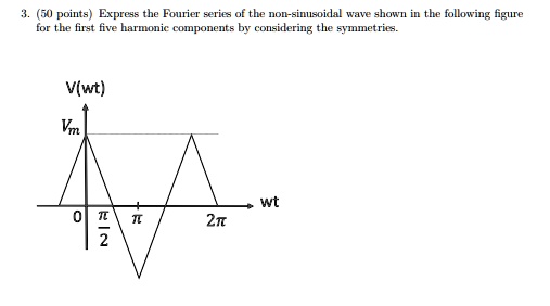 Solved 3 50 Points Express The Fourier Series Of The Non Sinusoidal Wave Shown In The