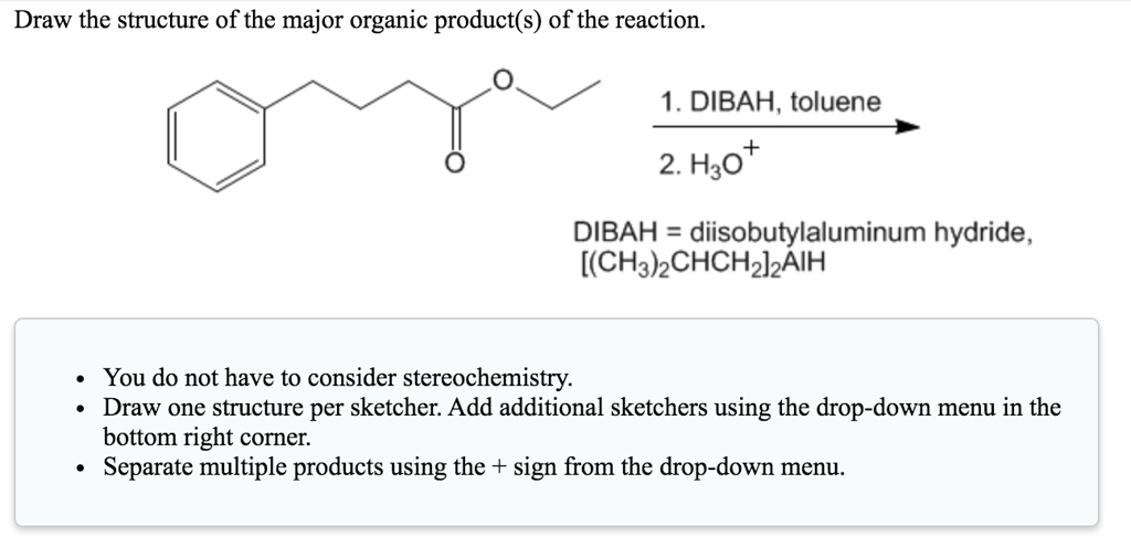 SOLVED: Draw the structure of the major organic product(s) of the ...