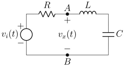 SOLVED: Consider the RLC series circuit shown.(a) Derive the governing ...