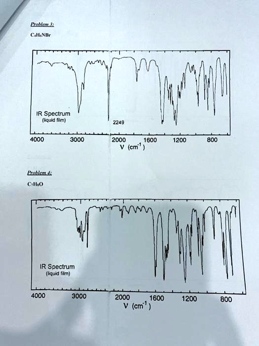 [GET ANSWER] Problem 3: C4H8NBr IR Spectrum (liquid film) 4000 3000 ...