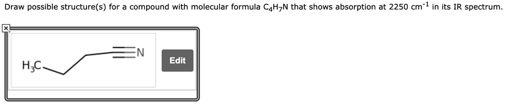 SOLVED:Draw possible structure(s) for a compound with molecular formula ...