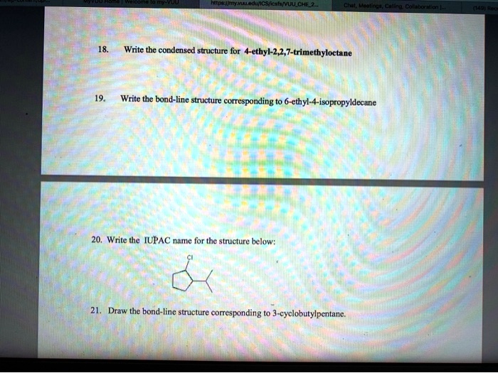 write the condensed structure for 4 ethyl 227 trimethyloctane write the ...