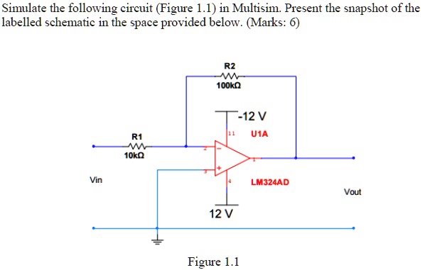 SOLVED: 2. Use a 1Vp AC and then DC input for circuit simulation and using a virtual ...