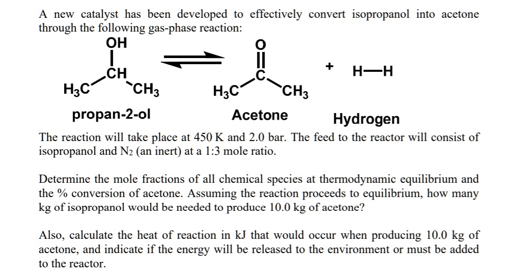 new catalyst has been developed to effectively convert isopropanol into acetone through the ...