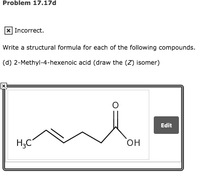 SOLVED: Problem 17.17d Write the structural formula for each of the following compounds: Methyl ...