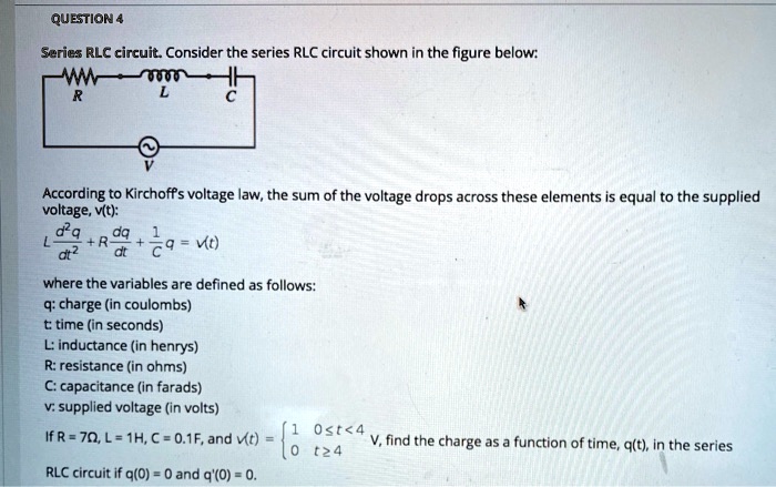 question series rlc circuit consider the series rlc circuit shown in ...