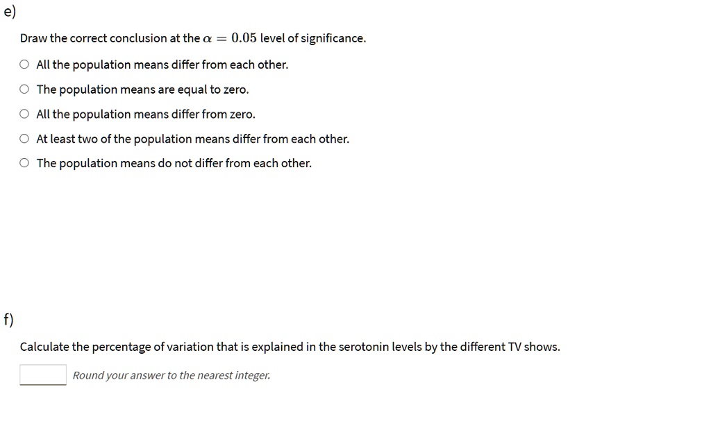 draw the correct conclusion at the 005 level of significance all the ...