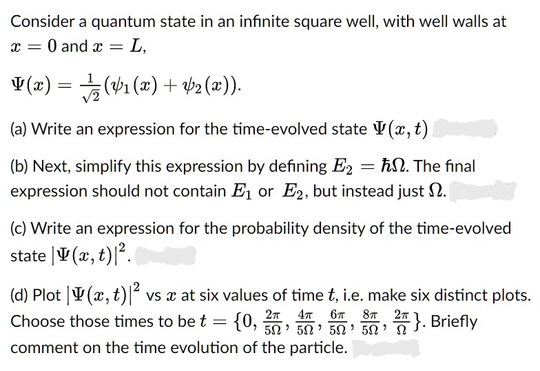 SOLVED: Please help! Especially in Part D on how to Plot these times etc. Consider a quantum ...