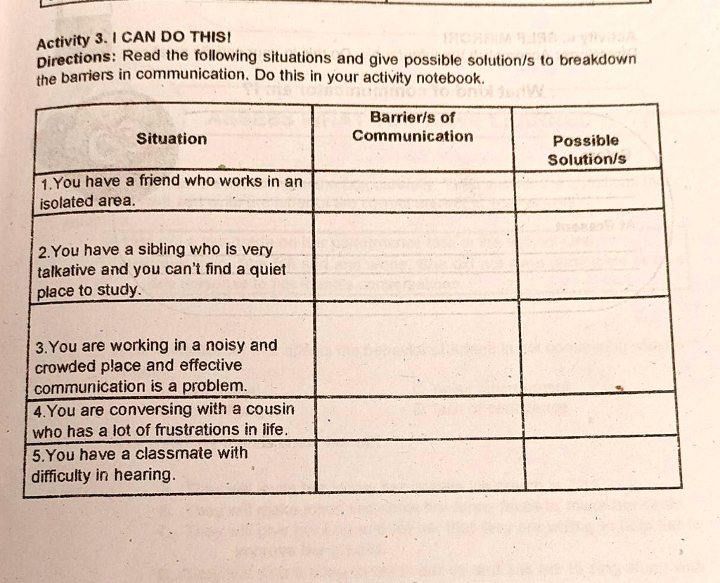 SOLVED: Activity 3. I CAN DO THIS! Directions: Read the following ...