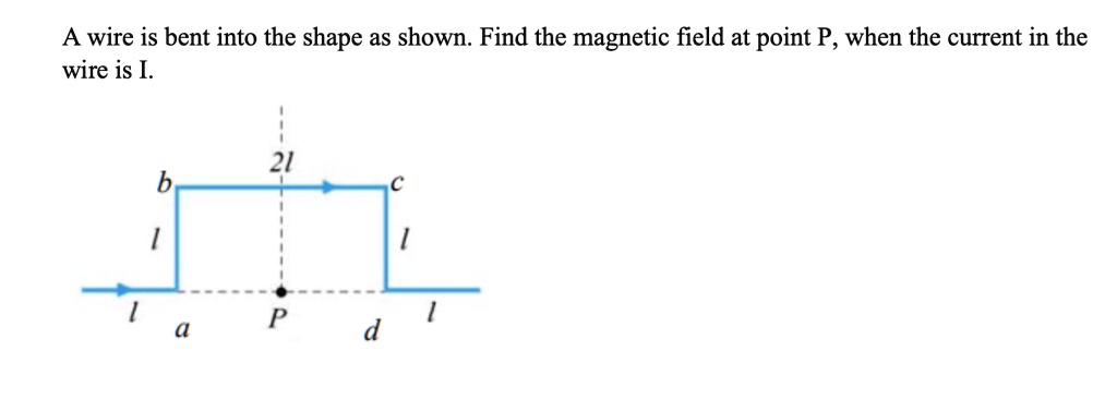 a wire is bent into the shape as shown find the magnetic field at point ...
