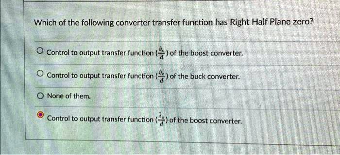 SOLVED: so the correct answer is buck converter? whats the actual ...