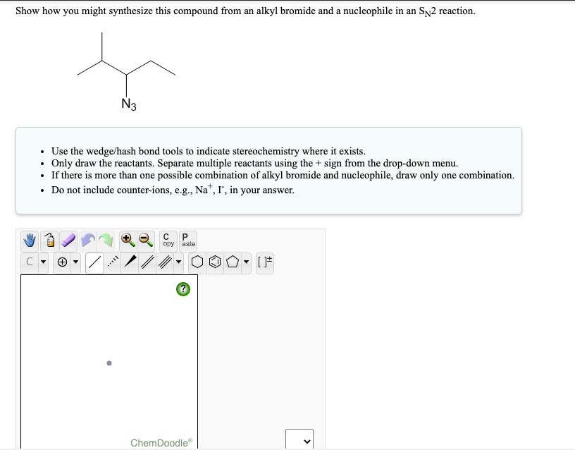 SOLVED: Show how you might synthesize this compound from an alkyl ...