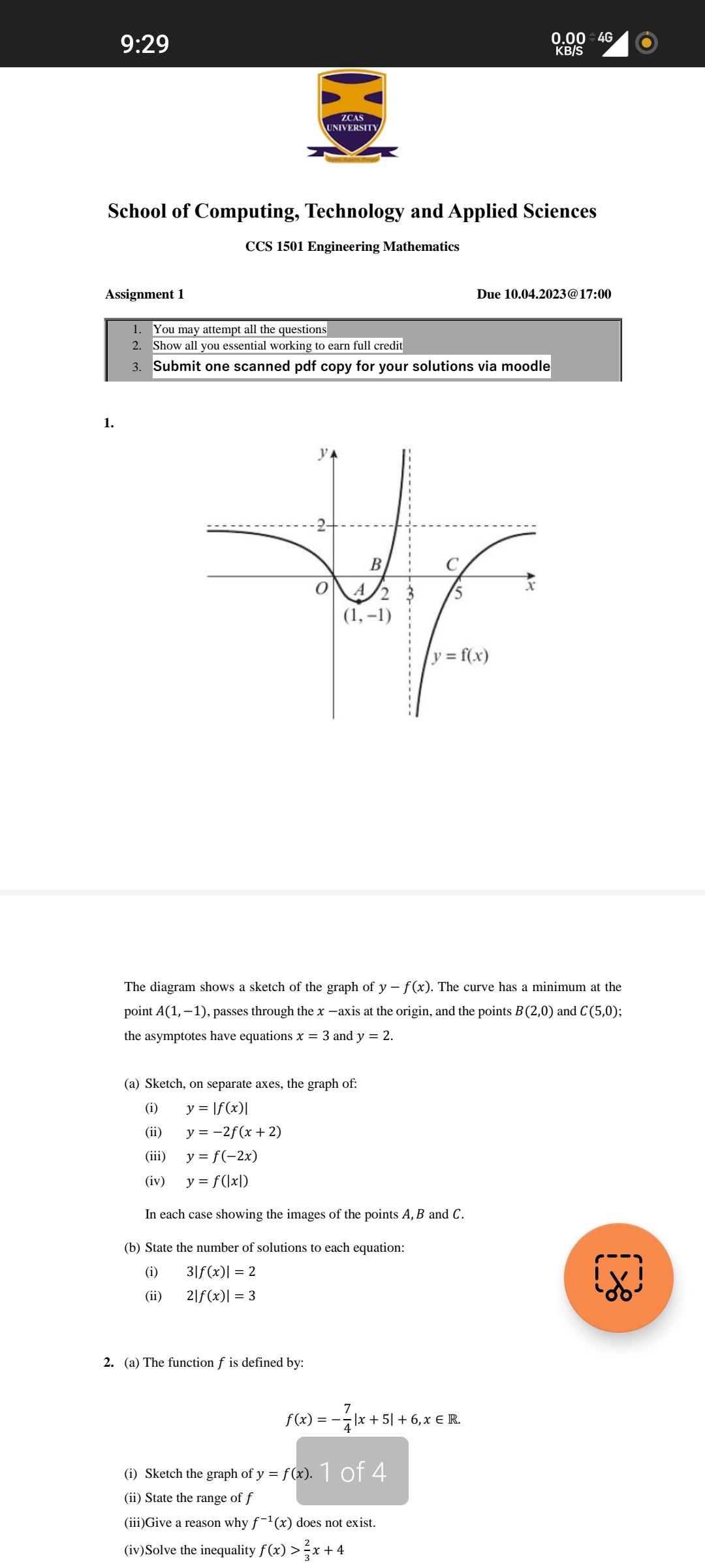 SOLVED: 9: 29 0.00040 School of Computing, Technology and Applied ...