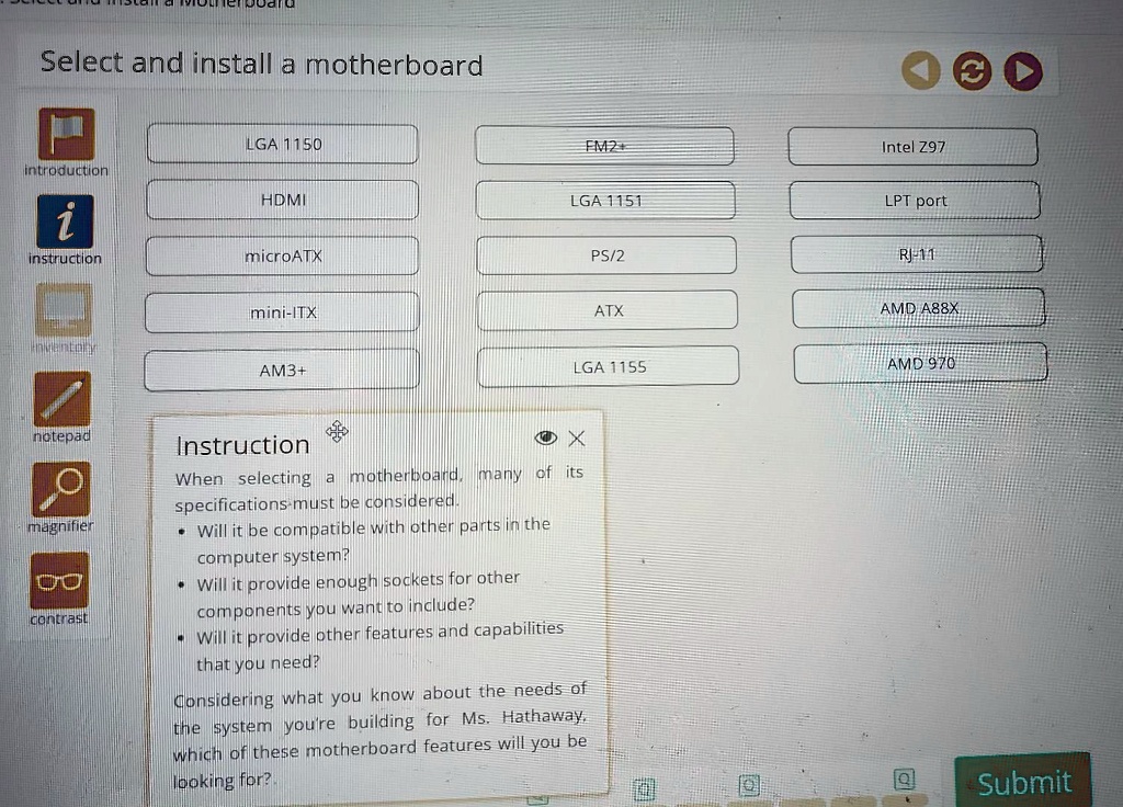 SOLVED: Select and install a motherboard LGA1150 FM2 Intel Z97 ...