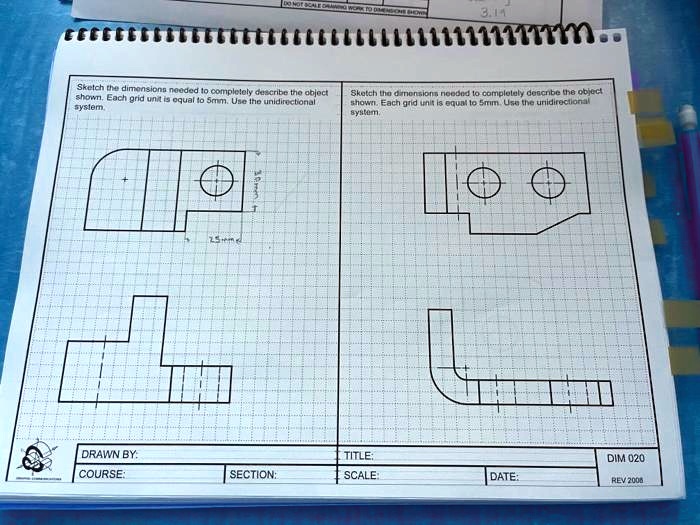 Sketch the dimensions needed to completely describe the object shown. Each grid unit is equal to ...