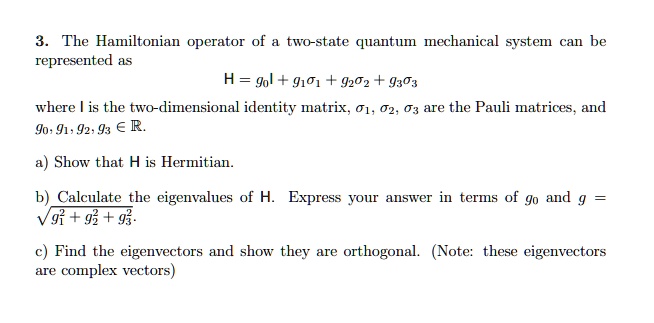 Hamiltonian Operator